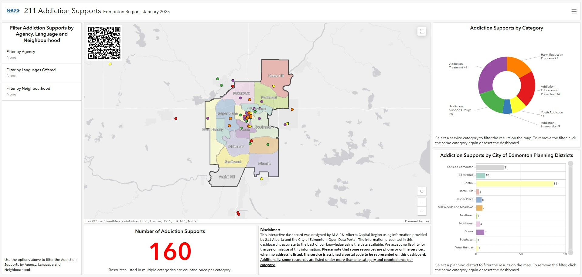 Interactive 211 Resource Dashboards - M.A.P.S. Alberta Capital Region