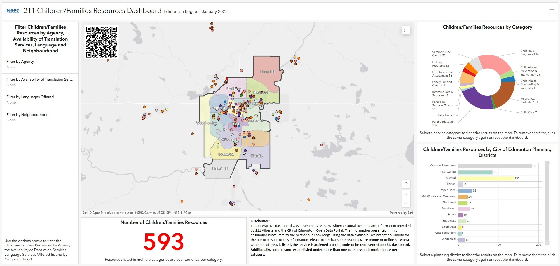 Interactive 211 Resource Dashboards - M.A.P.S. Alberta Capital Region