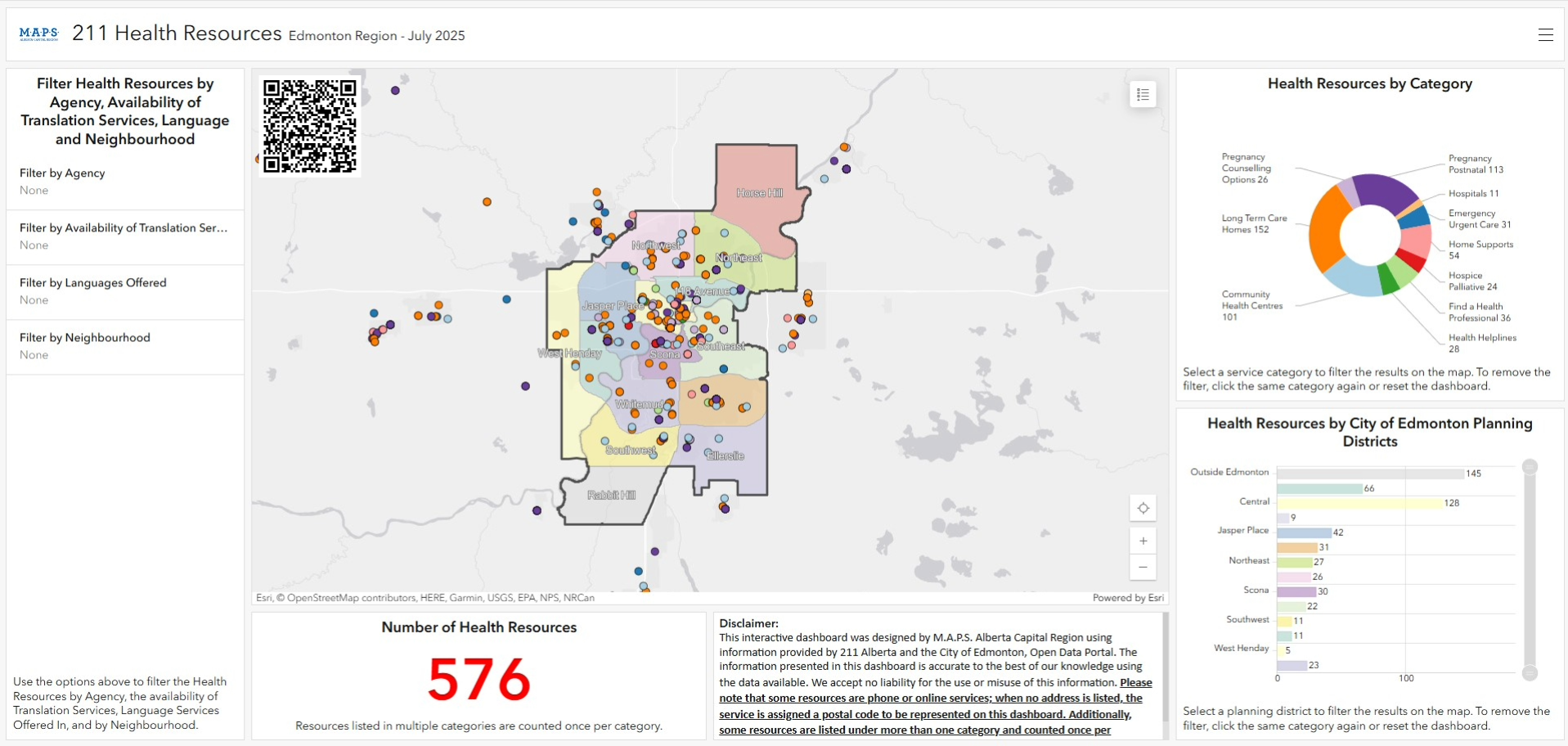 Interactive 211 Resource Dashboards - M.A.P.S. Alberta Capital Region